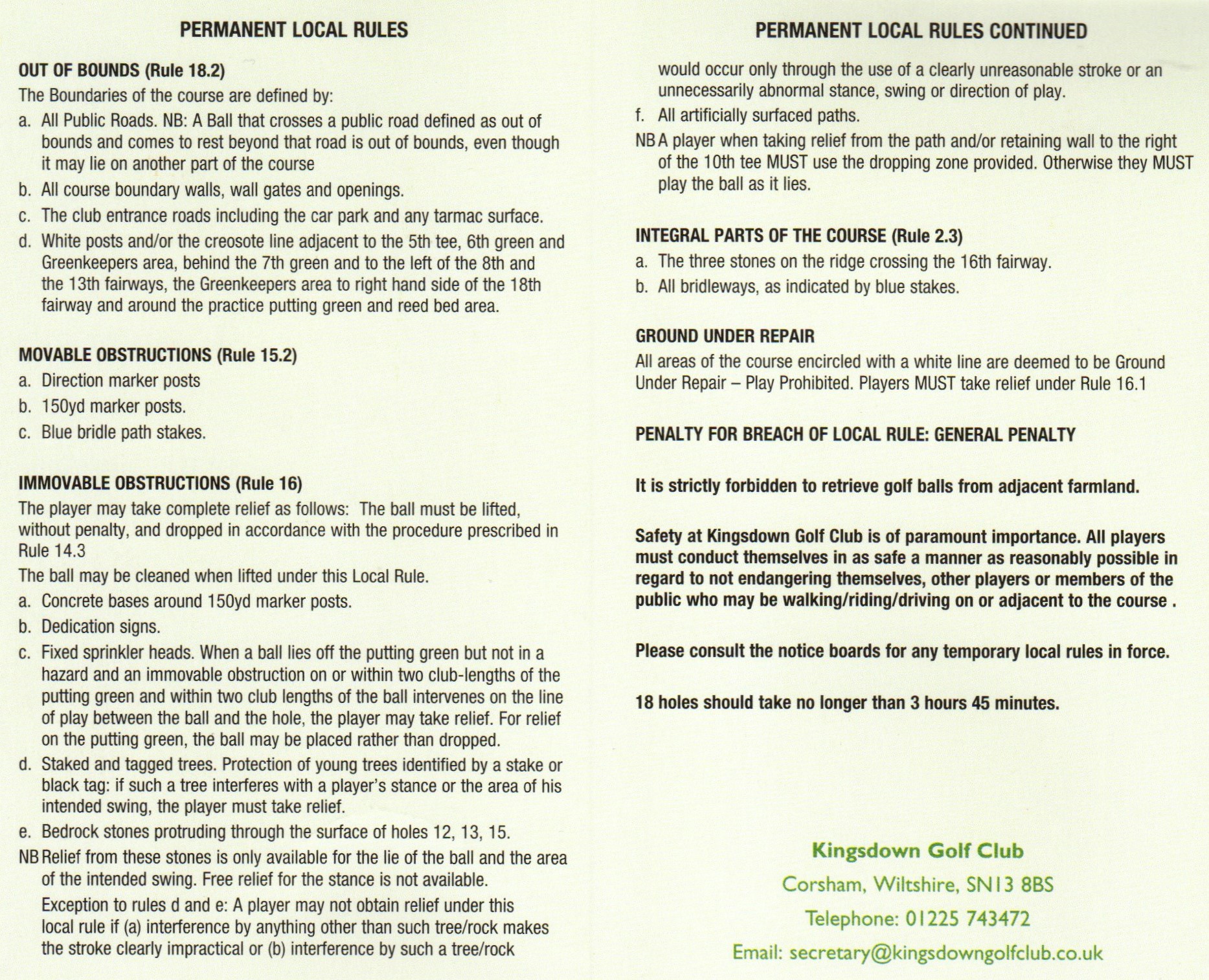 Saving Strokes 1: Read the Local Rules – Golf Rules Guru