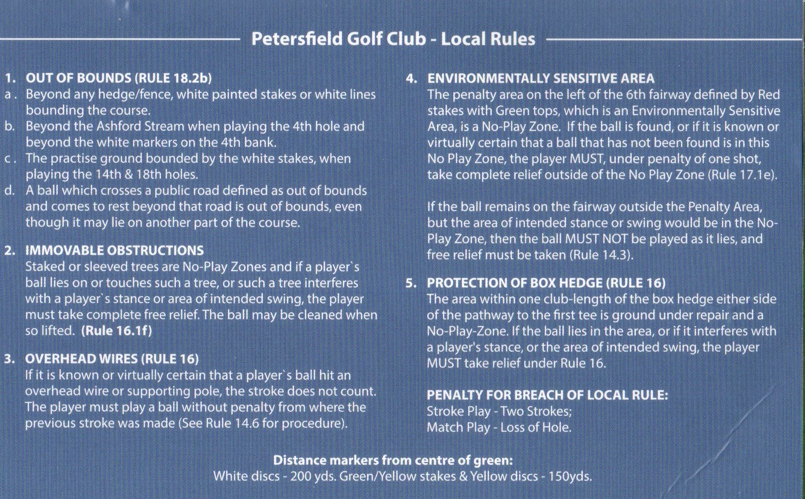 Saving Strokes 1: Read the Local Rules – Golf Rules Guru